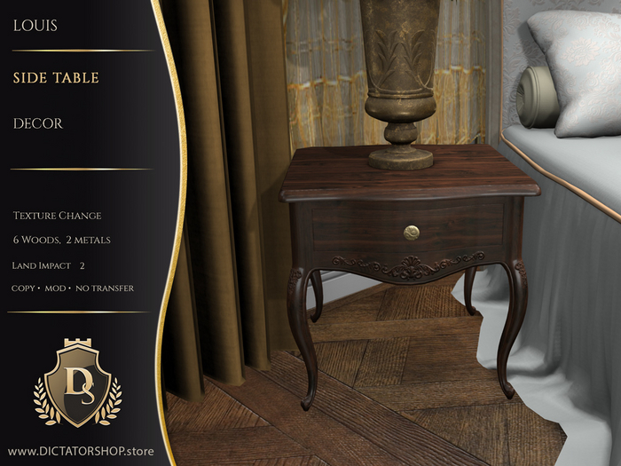 Second Life Marketplace - [Ds] Louis - Side Table Decor